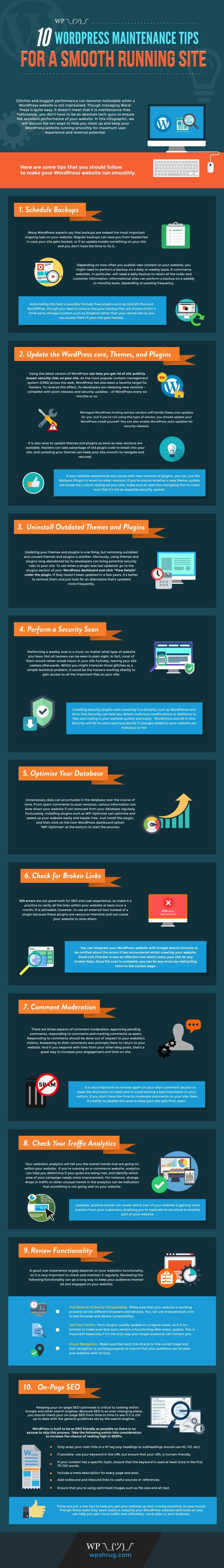 10 Wordpress Maintenance Tips To Keep Your Site Running Smoothly (Infographic) - WPMaintain